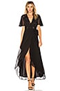Cleobella Radley Wrap Dress in Black Embroidered | REVOLVE
