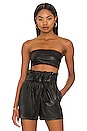 Commando Faux Leather Bandeau Bralette in Black | REVOLVE