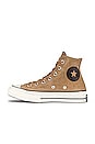 Converse Chuck 70 Suede Sneaker in Sand Dune, Egret, & Black | REVOLVE