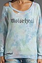 Chaser Motorhead Logo Fleece Deconstructed Raglan in Tie Dye | REVOLVE