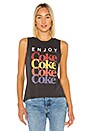Chaser Enjoy Coke Tank in Very Black | REVOLVE