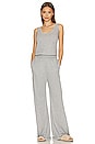eberjey Aloe Infused Cotton Wide Leg Jumpsuit in Heather Grey | REVOLVE