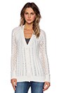 Equipment Suzy Cable Knit Cardigan in Ivory | REVOLVE