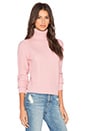 Equipment Cable Stitch Atticus Turtleneck Sweater in Blush Pink | REVOLVE