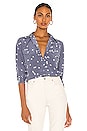 Equipment Starry Night Slim Signature Blouse in Blue Stone | REVOLVE