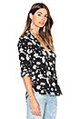 Equipment Leema Ditsy Floral Print Button Up in True Black Multi | REVOLVE