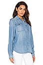 FRAME Denim Le Military Button Up in Lake | REVOLVE