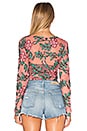 For Love & Lemons Orchid Crop Top in Mauve Floral | REVOLVE
