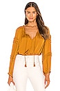 Free People X REVOLVE All Tucks Bodysuit in Autumn Pearl | REVOLVE
