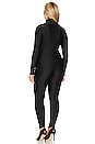 Good American Long Sleeve Zip Up Catsuit in Black001 | REVOLVE