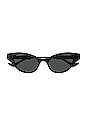 Gucci Wings Cat Eye in Shiny Solid Black | REVOLVE