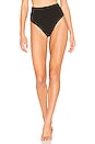 HAIGHT. Crepe Perlin Bikini Bottom in Black | REVOLVE