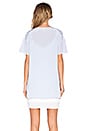 Heather Silk Overlay Tee Dress in Periwinkle & White | REVOLVE