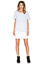 Heather Silk Overlay Tee Dress in Periwinkle & White | REVOLVE