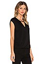 Heather Keyhole Wrap Top in Black | REVOLVE