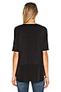 Heather Silk Round Hem Top in Black | REVOLVE