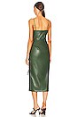 SIMKHAI Carlee Vegan Leather Midi Dress in Hunter Green | REVOLVE