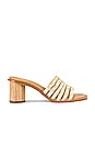 Kaanas Setar Strap Wooden Heel in Natural | REVOLVE