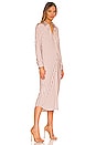 L'AGENCE Raelynn Shirt Dress in Quartz & Light Mocha Tonal Chains | REVOLVE