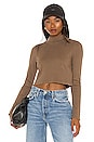 Lanston Cropped Turtleneck in Omega | REVOLVE