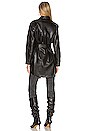 Line & Dot Mika Faux Leather Shacket in Black | REVOLVE