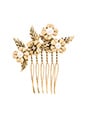 LELET NY Mila Flower Comb in Antique Gold | REVOLVE