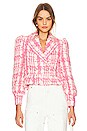LoveShackFancy Braelynn Crop Jacket in Majestic Pink | REVOLVE