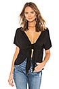 LNA Emma Knot Tee in Black | REVOLVE