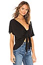 LNA Emma Knot Tee in Black | REVOLVE