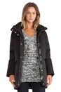 Mackage Marla Jacket with Asiatic Raccoon and Rabbit Fur Hood in Black ...
