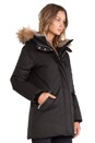 Mackage Marla Jacket with Asiatic Raccoon and Rabbit Fur Hood in Black ...