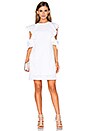 NICHOLAS Fold Frill Dress in White | REVOLVE