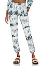 NSF Sayde Slouchy Slim Sweatpant in Storm Tie Dye | REVOLVE