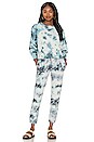 NSF Sayde Slouchy Slim Sweatpant in Storm Tie Dye | REVOLVE