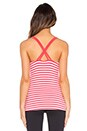 Patagonia Cross Back Tank in Vista Stripe Shock Pink | REVOLVE