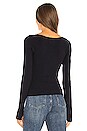 PISTOLA Taryn Long Sleeve Sweetheart Sweater in Navy | REVOLVE