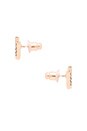 Rebecca Minkoff Pave Triangle Ear Climber in Rose Gold & Black | REVOLVE