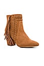 Rebecca Minkoff Ilan Bootie in Butterscotch Kid Suede | REVOLVE