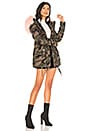 SAM. Camo Mini Hudson Jacket With Raccoon Fur in Camo Blush | REVOLVE