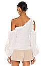 SELMACILEK One Off Shoulder Blouse in White | REVOLVE