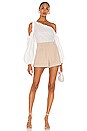 SELMACILEK One Off Shoulder Blouse in White | REVOLVE