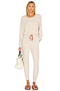 SUNDRY Twistback Sweater in Heather Oatmeal | REVOLVE