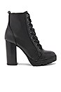 Steve Madden Laurie Bootie in Black Leather | REVOLVE