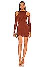 superdown Alexis Wrap Mini Dress in Rust | REVOLVE
