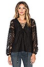 Tularosa x REVOLVE Lace Up Blouse in Black | REVOLVE