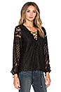 Tularosa x REVOLVE Lace Up Blouse in Black | REVOLVE