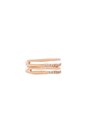 Wanderlust + Co Crystal and Bar Stack Ring Set in Rose Gold | REVOLVE