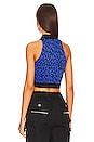 Wolford C2C Leopard Top in Dazzling Blue & Black | REVOLVE