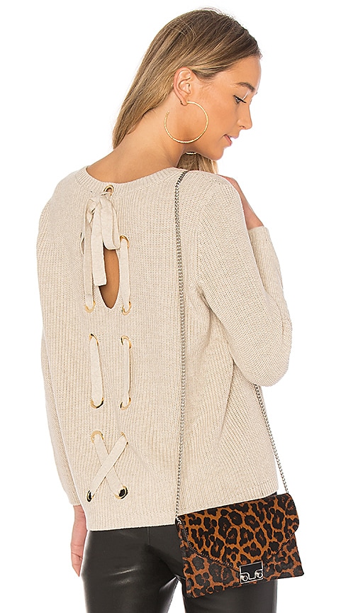 525 America Laced Back Sweater in Oatmeal | REVOLVE