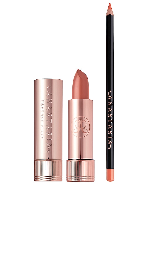 Anastasia Beverly Hills Holiday Lip Duo Kit in Peach Bud Satin Lipstick ...